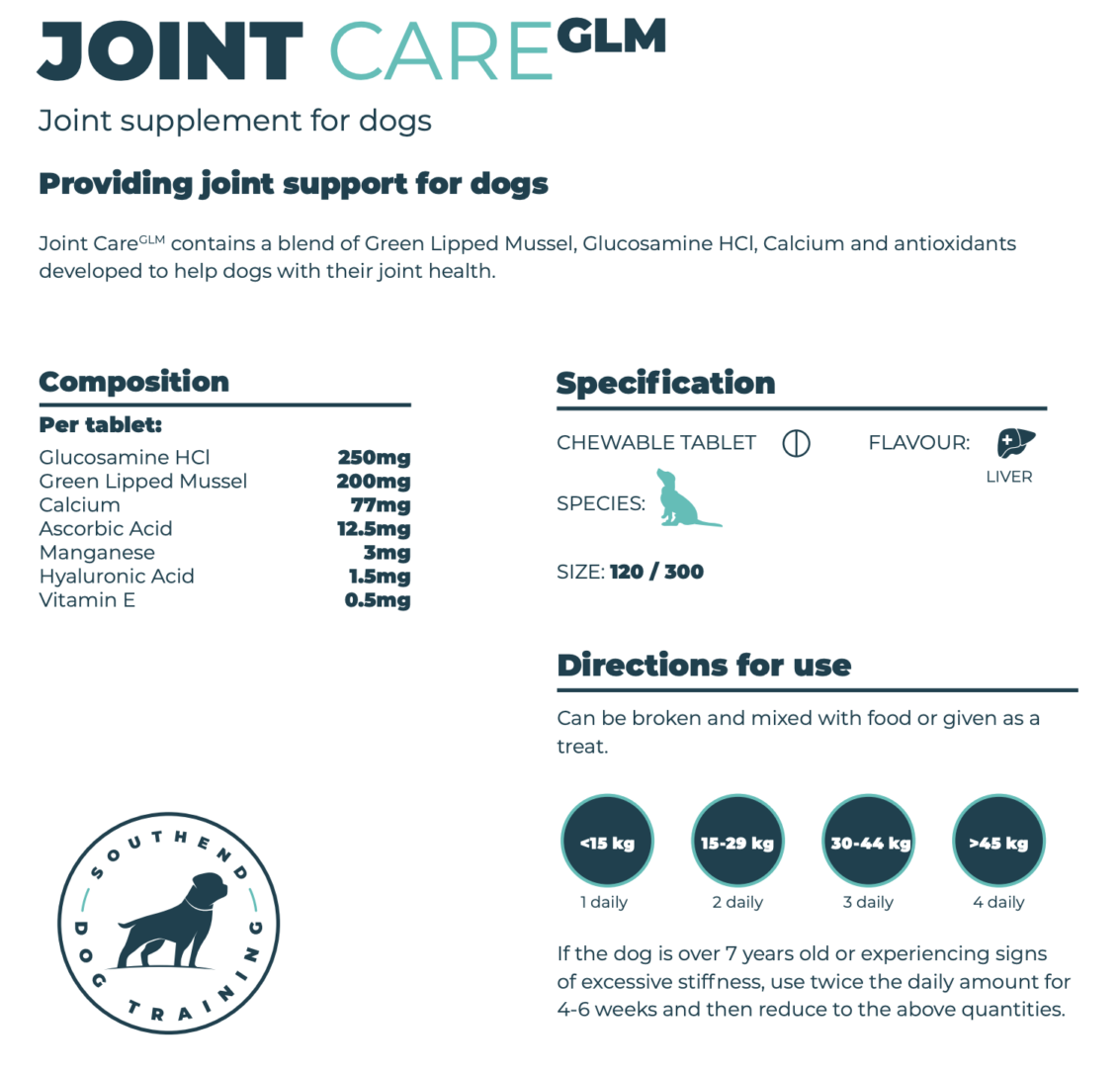 Green Lipped Mussel Joint Care Tablets For Dogs • Southend Dog Training