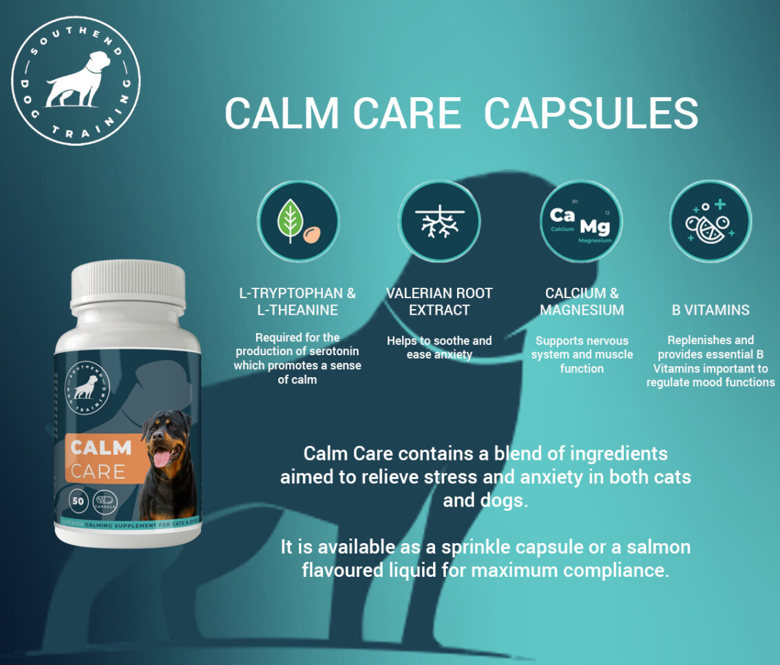 Calm Care Calming Supplements For Dogs 50 Capsules • Southend Dog Training