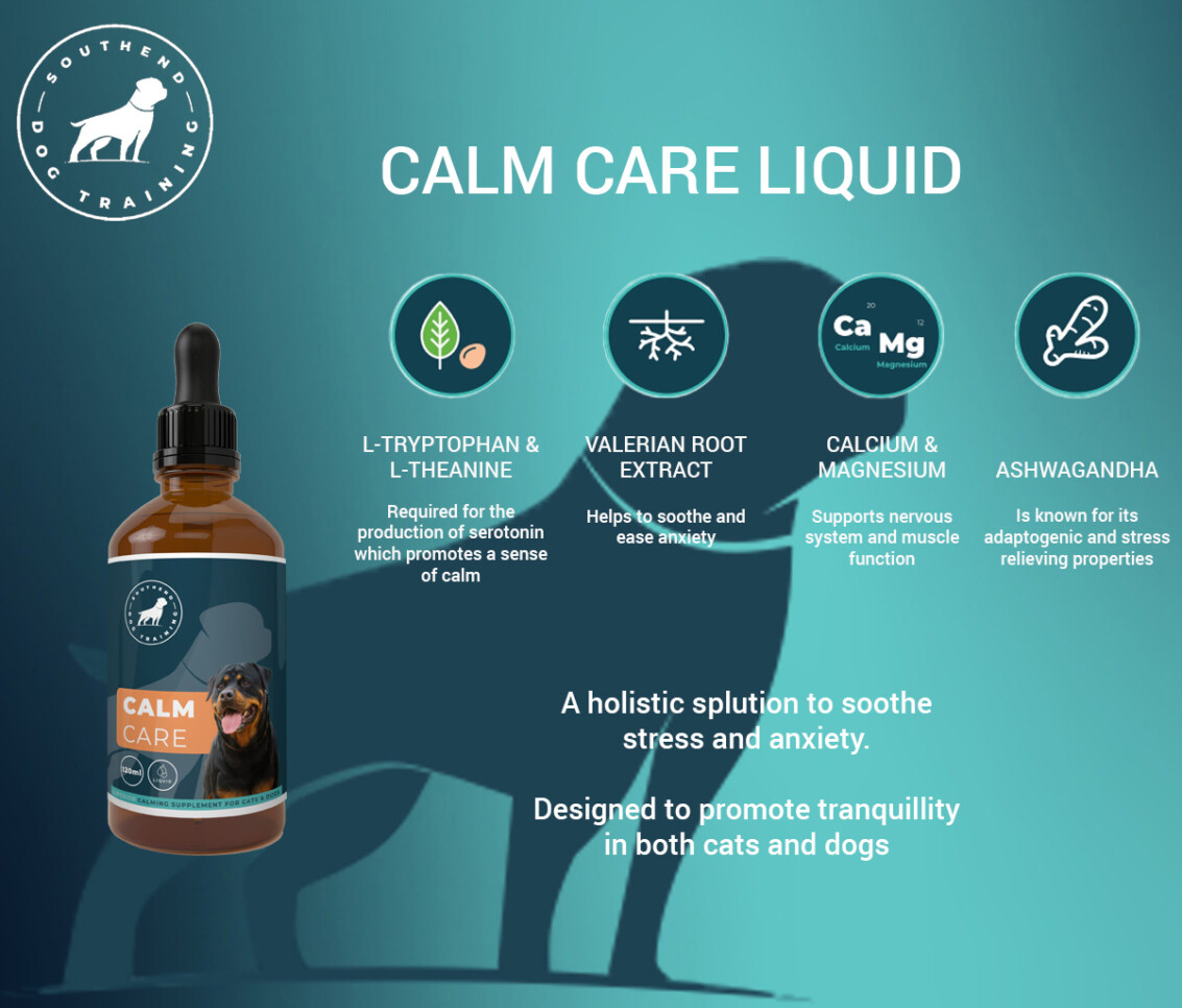 Calm Care Calming Supplements For Dogs 120ml Liquid • Southend Dog Training