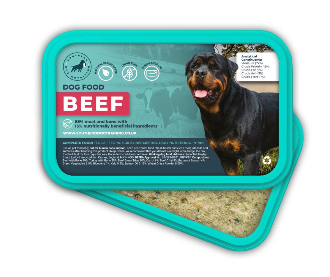 Beef Adult Raw Dog Food • Southend Dog Training