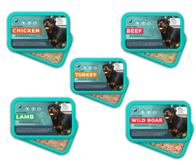 Variety Box Adult Raw Dog Food • Southend Dog Training