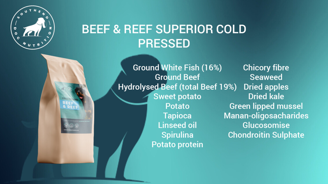 Beef & Reef Cold Pressed Dog Food • Southend Dog Training