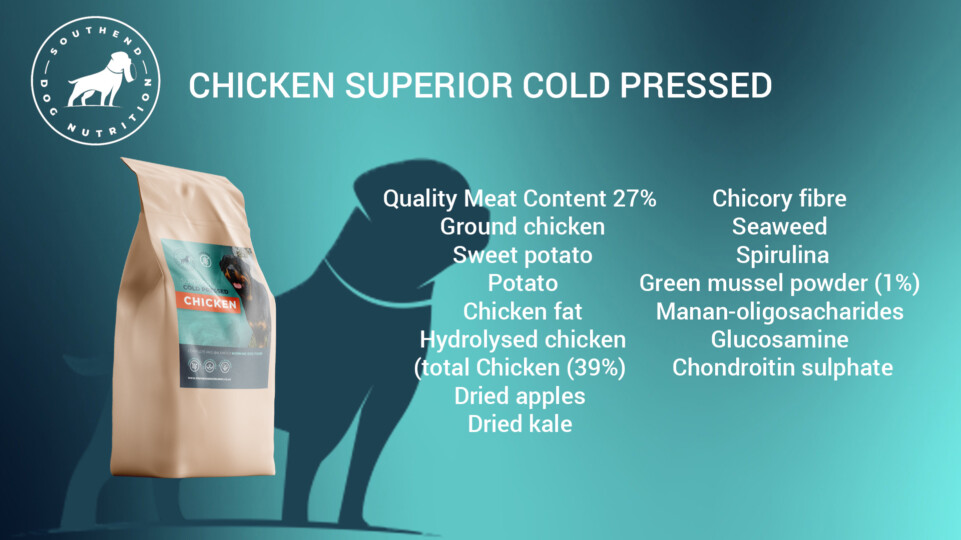 Chicken Cold Pressed Dog Food • Southend Dog Training