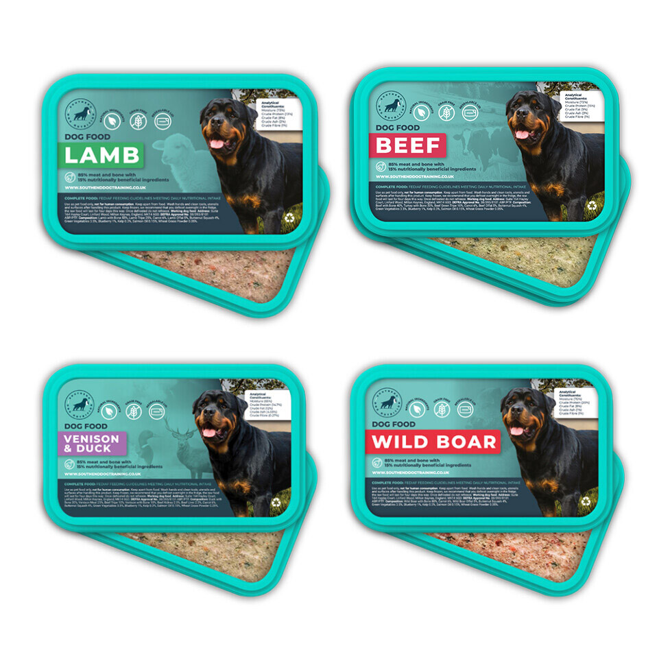 Variety Box Adult Raw Dog Food • Southend Dog Training
